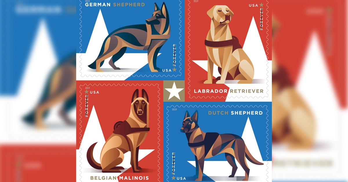 U.S. Postal Service releasing stamps to honor military working dogs ...