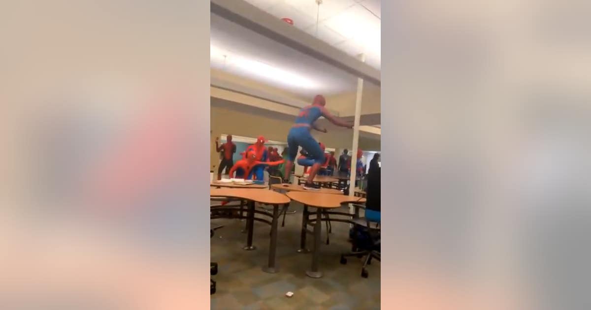 Dozens dressed as Spider-Man swarm UNC library | FOX 5 DC