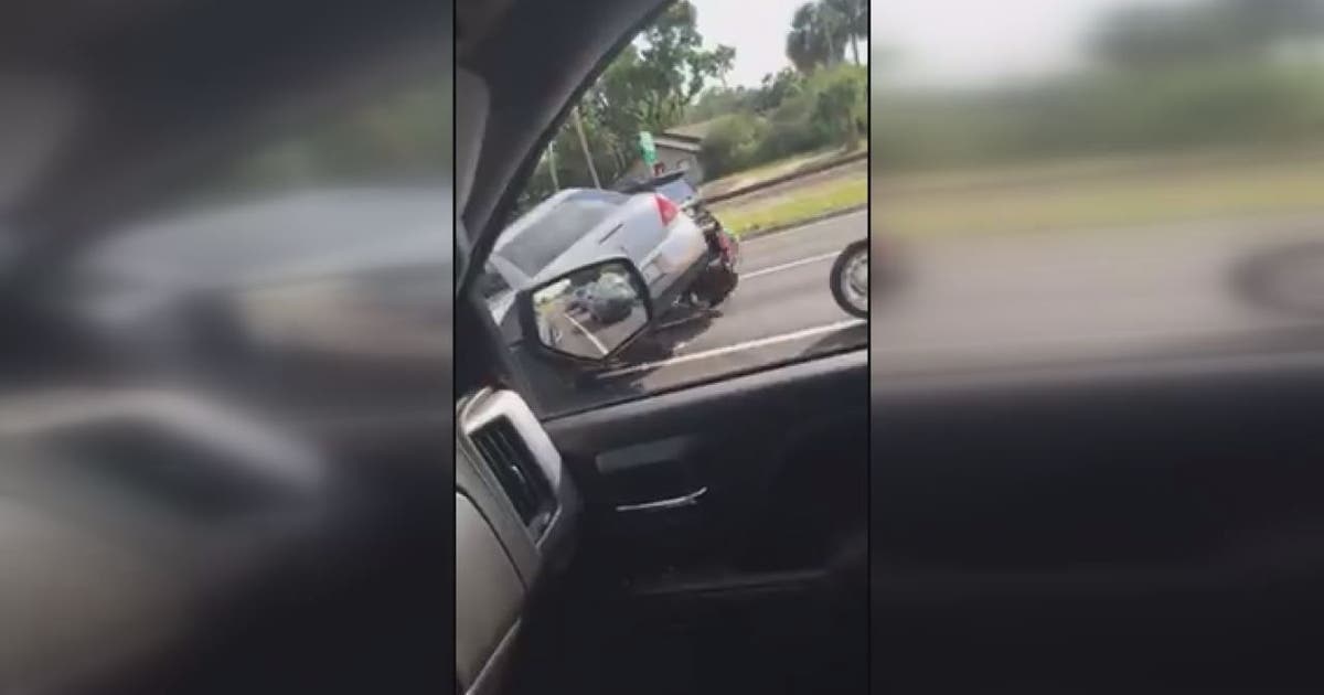 WATCH: Car runs over motorcyclists, speeds off | FOX 5 DC