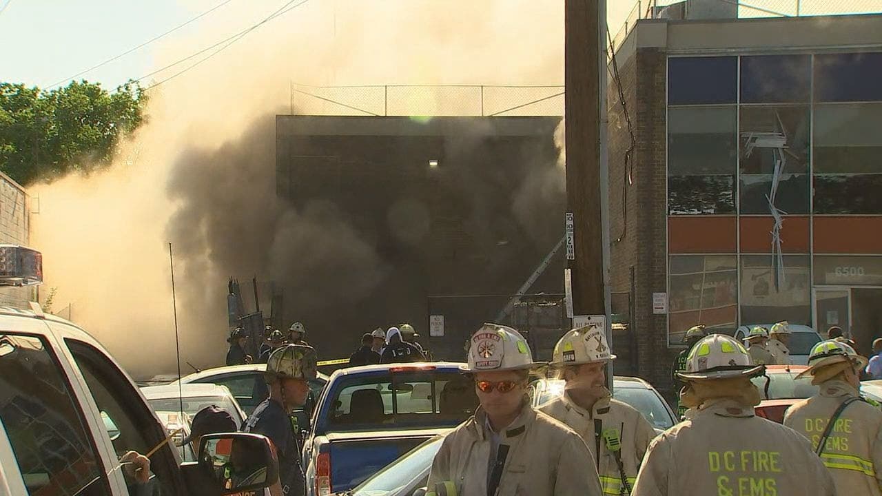 Firefighters battle large warehouse fire in Northwest DC | FOX 5 DC