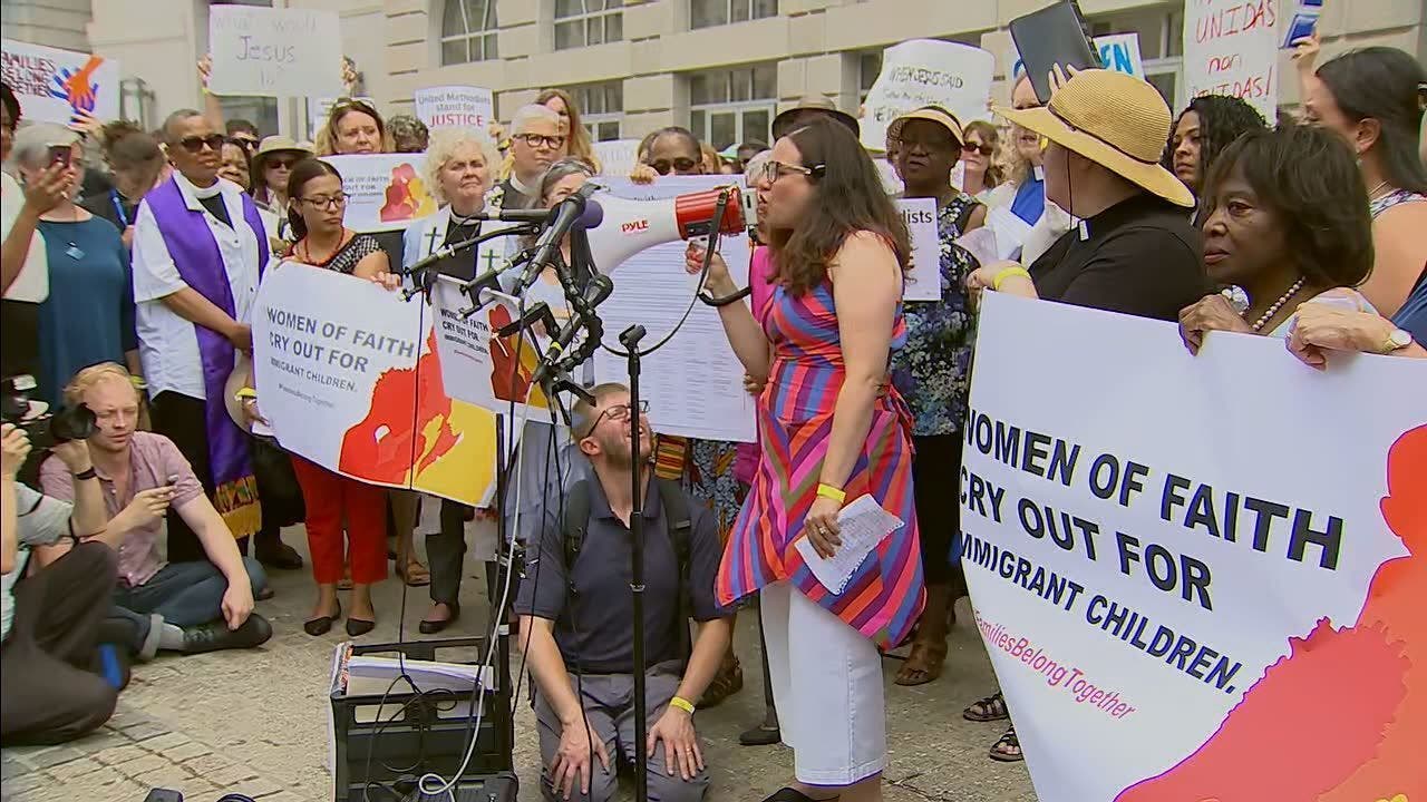 Women hold interfaith rally in DC to protest separation of families ...