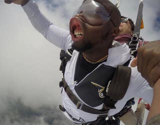 funny skydiving faces