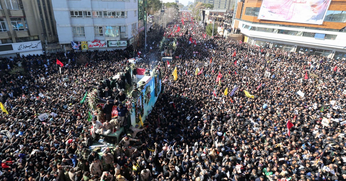 Stampede kills 56 at funeral procession for Iran general killed by US ...