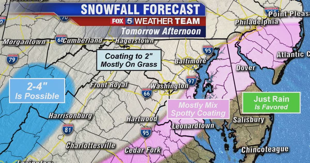 Rain, snow, wintry mix could impact DC region Tuesday afternoon and ...