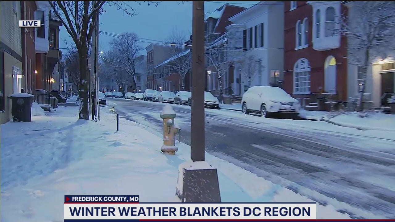 Frederick County residents wake up to fresh snow