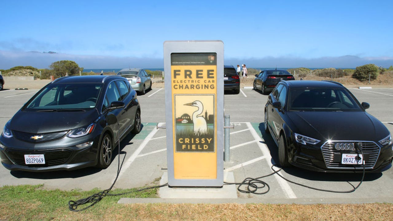 Free electric car charging store