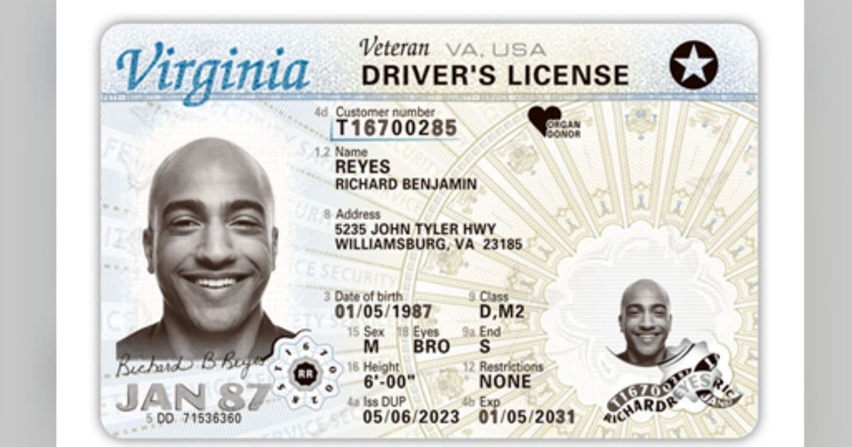 Virginia driver's licenses get new designed aimed at celebrating ...