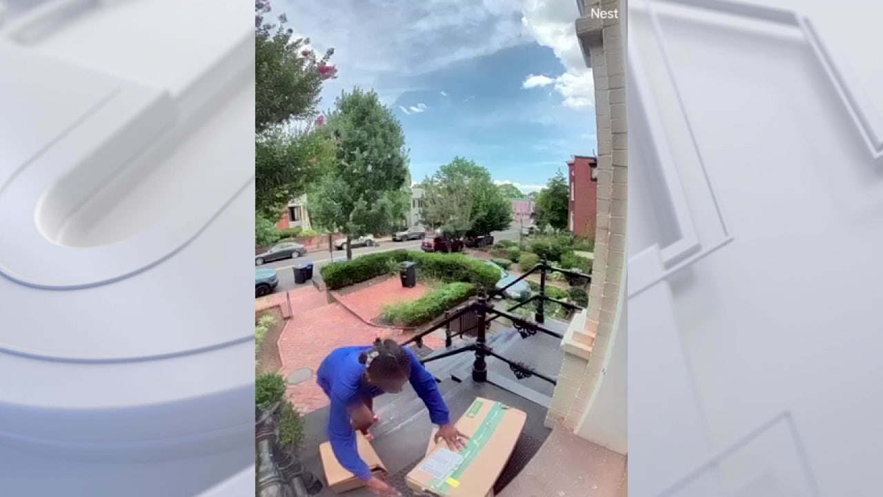 Porch Pirate In Disguise Caught On Camera Appearing To Make Delivery