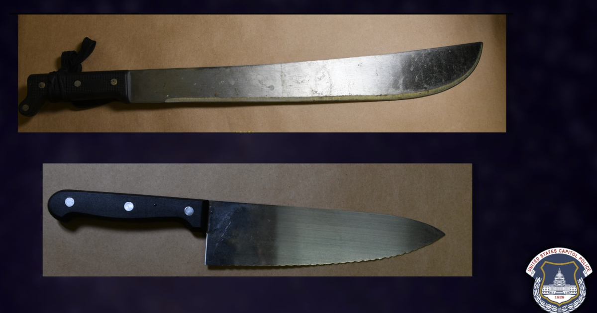 Man arrested after carrying a machete and knife on the East Front of ...