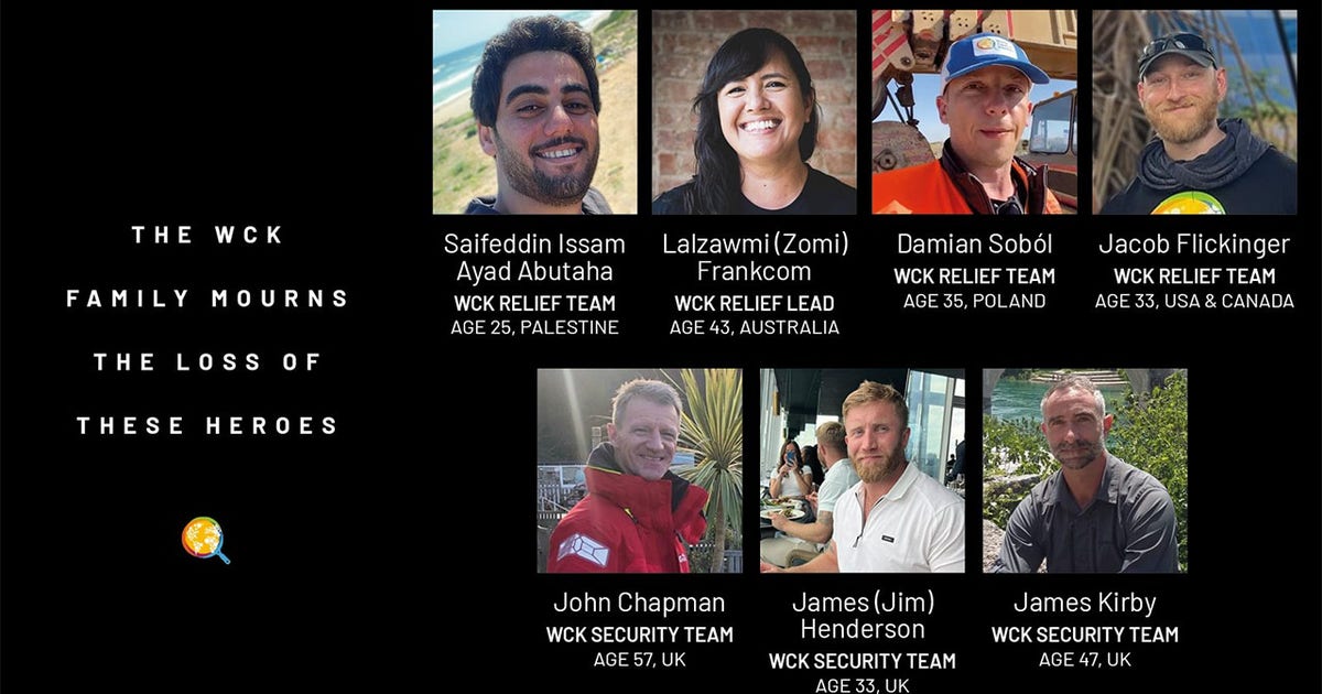 World Central Kitchen: 7 aid workers killed in airstrike identified ...