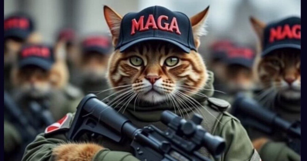 AI memes of cats, Trump and Harris flood social media during debate ...