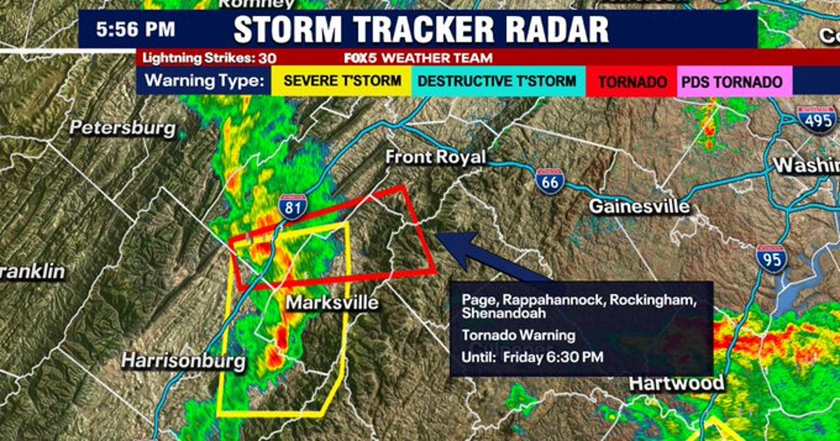 Tornado warnings and watches issued for Virginia, Maryland and DC | FOX ...