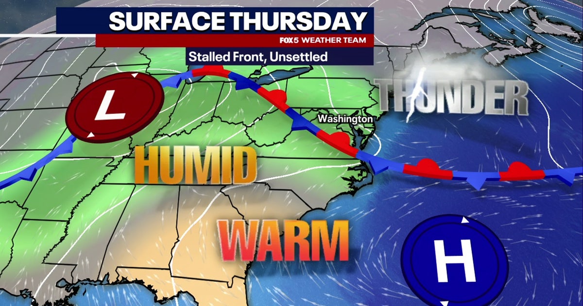 DC weather: Warm, humid Thursday with threat of scattered showers ...