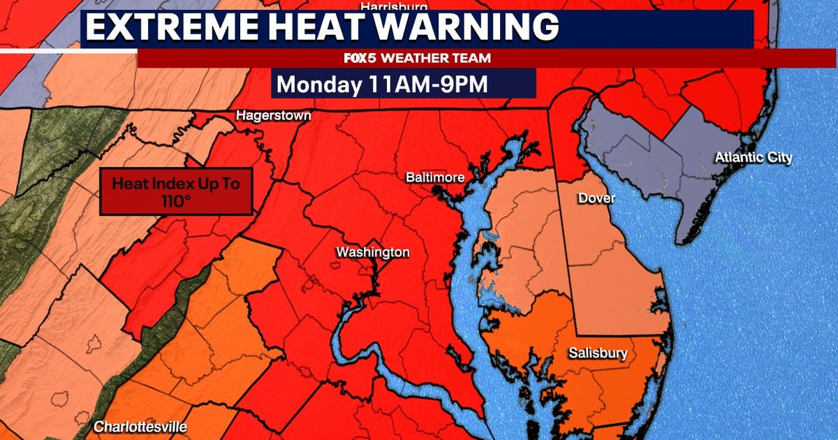 DC heat wave 2025: Extreme heat warning in effect with heat index up to ...