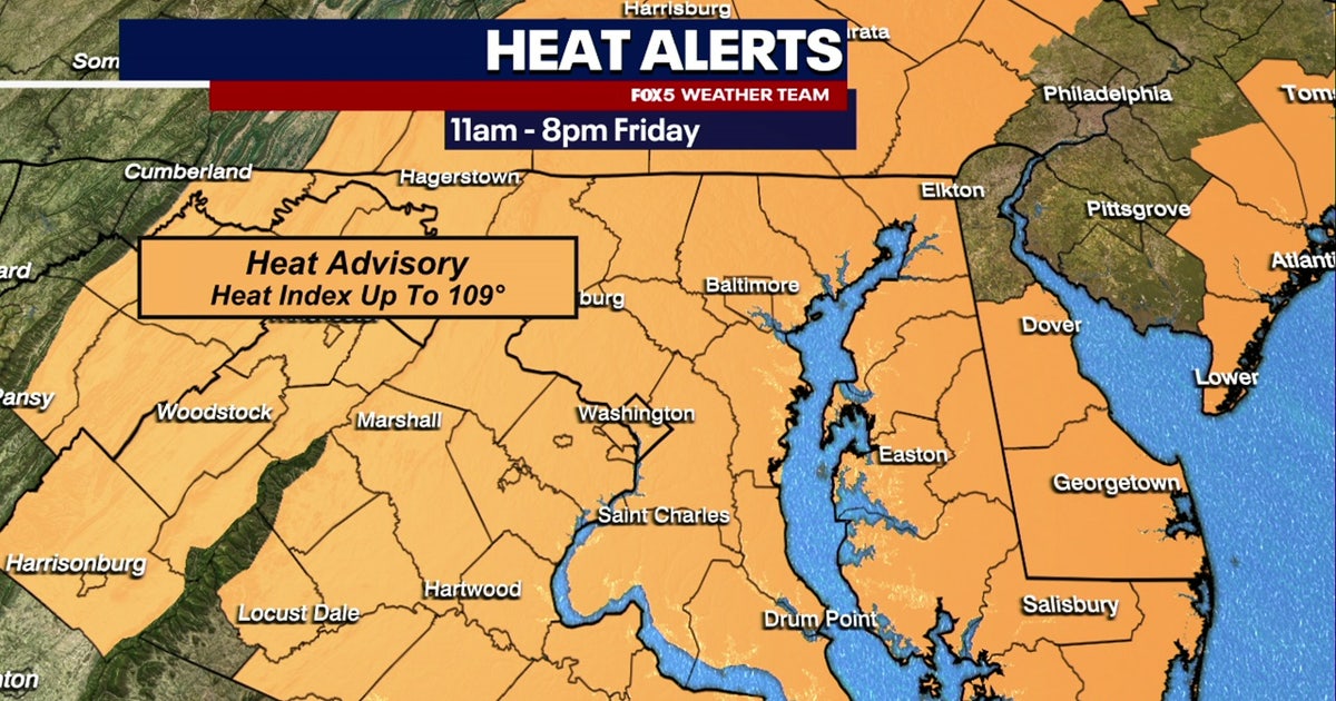 DC Heat Advisory: Dangerous heat index values could reach 109 degrees ...
