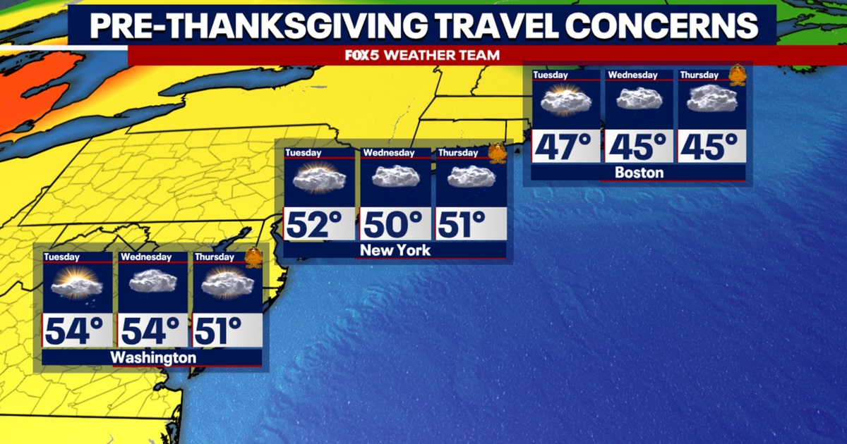 Thanksgiving Weather Forecast: Unsettled conditions, rain possible in ...