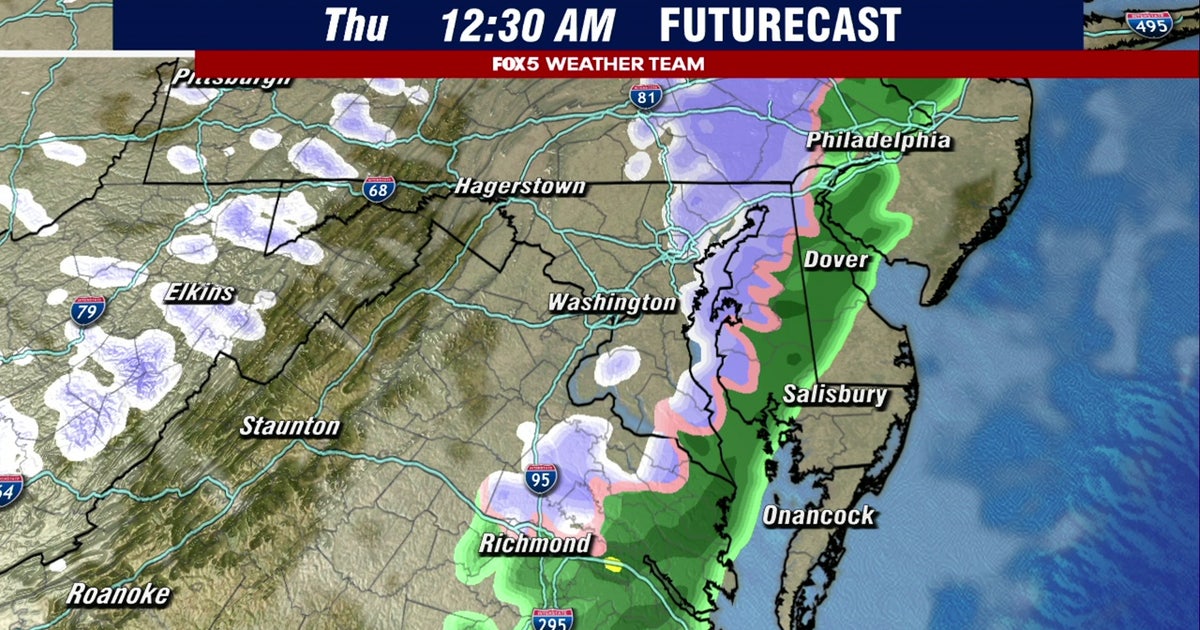 DC weather: Wintry mix, snow showers possible late Wednesday into ...