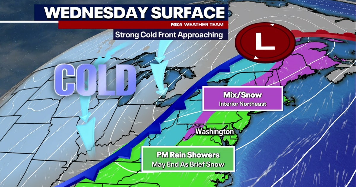 DC weather: Brief wintry mix, snow showers early Thursday | FOX 5 DC