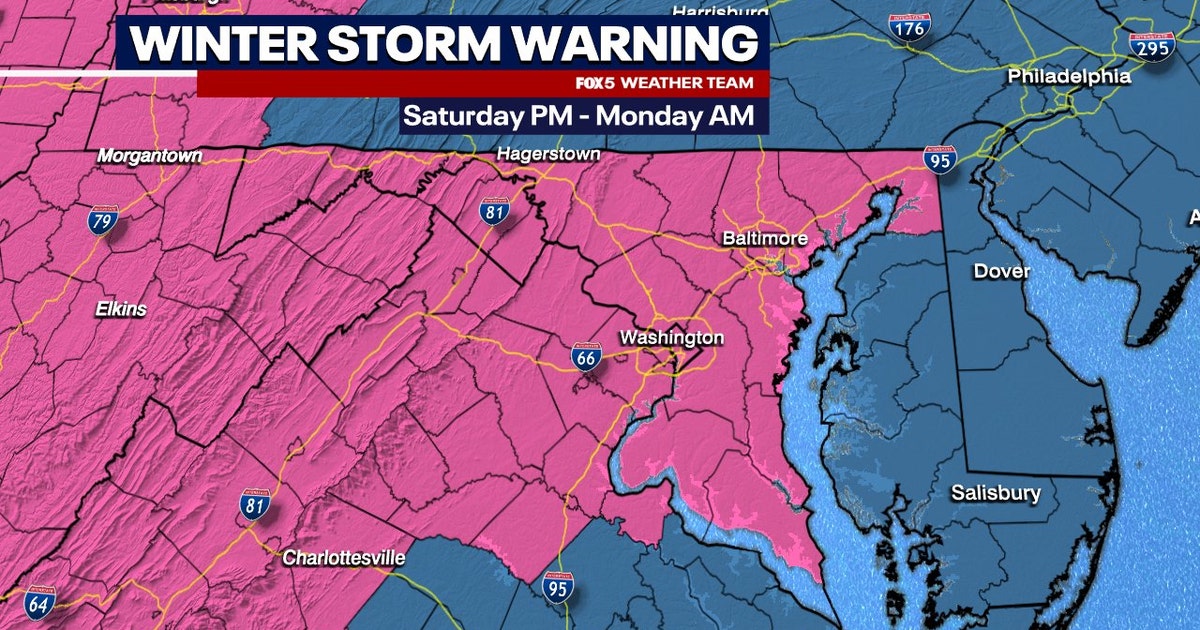 Winter Storm Warning issued for entire DC region | FOX 5 DC