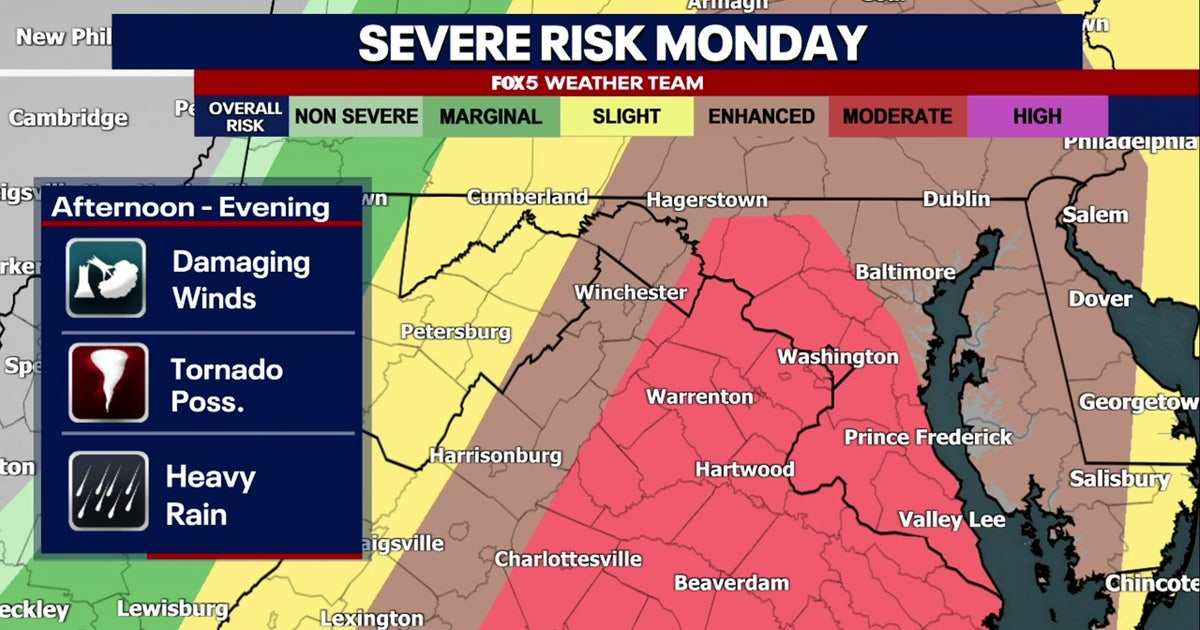 DC weather: Severe storms hit area Monday with damaging winds; isolated ...