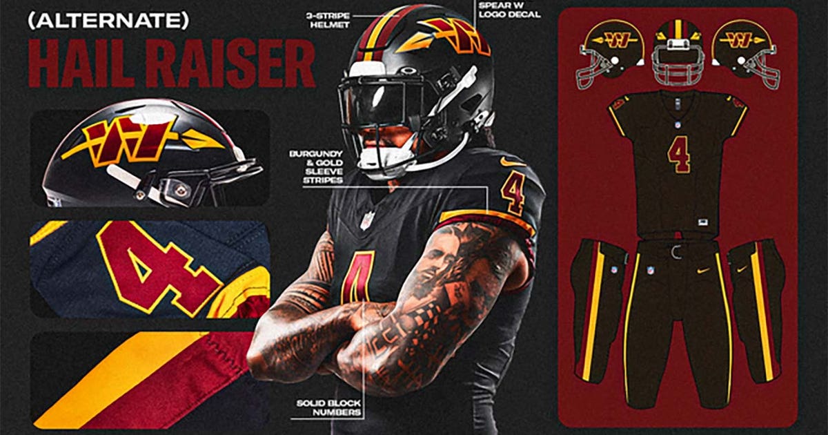 Washington Commanders unveil new 2026 uniforms, debut ‘Hail Raiser ...