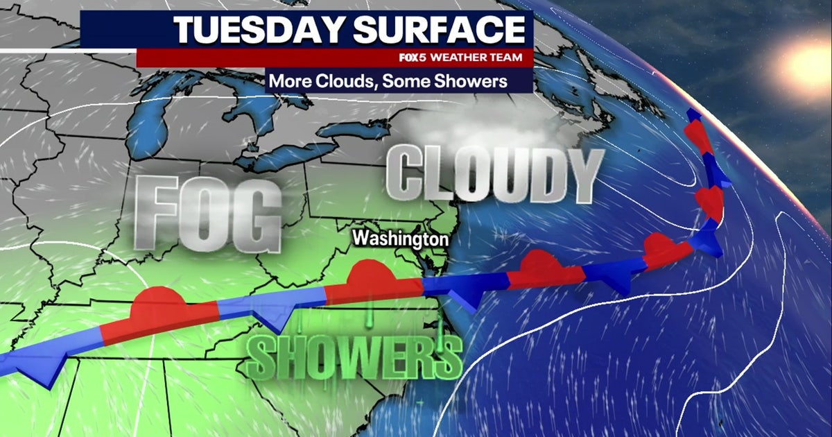 DC weather: Showers, fog and clouds Tuesday | FOX 5 DC