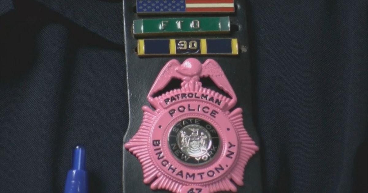 Cops wear pink badges for breast cancer awareness | FOX 5 New York
