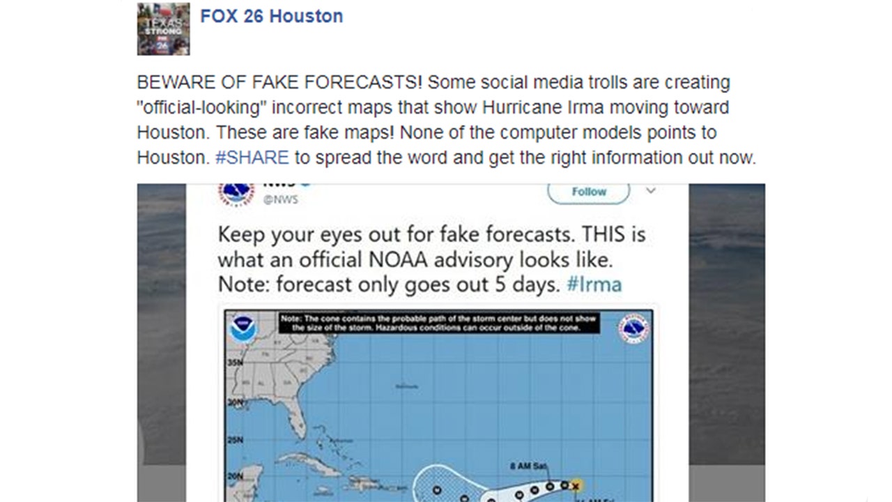 Spotting fake hurricane forecasts on social media