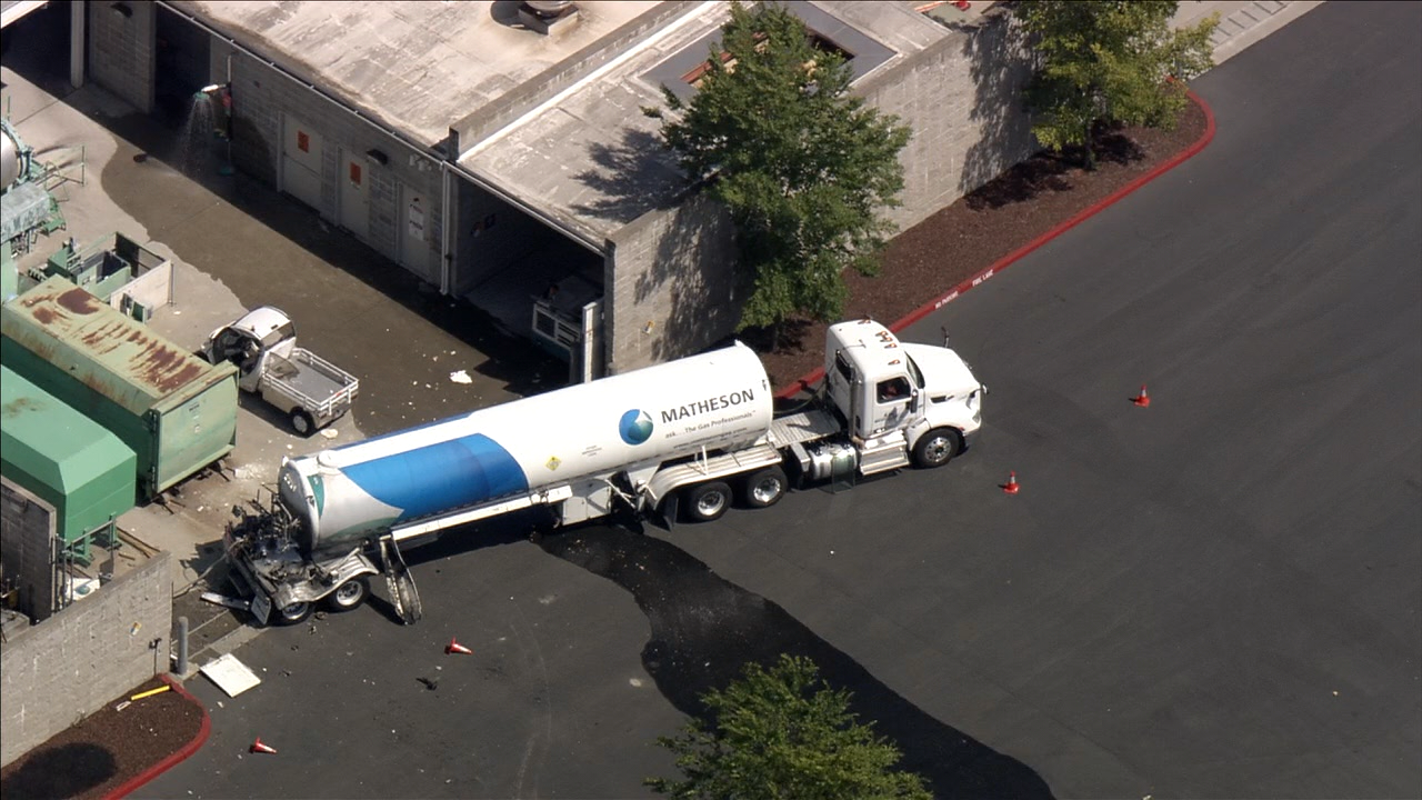 Tanker truck leak at Kaiser building in Santa Rosa contained | FOX 5 ...