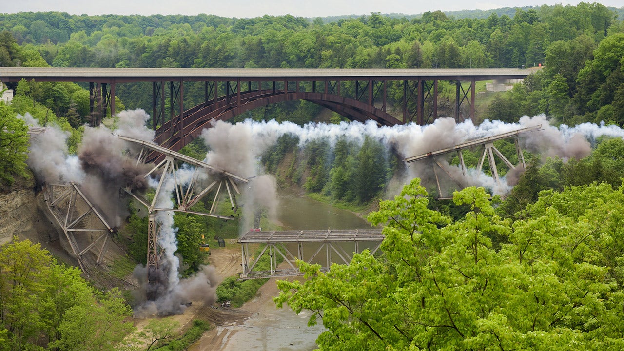 VIDEO: Old bridge in western New York blown up | FOX 5 New York