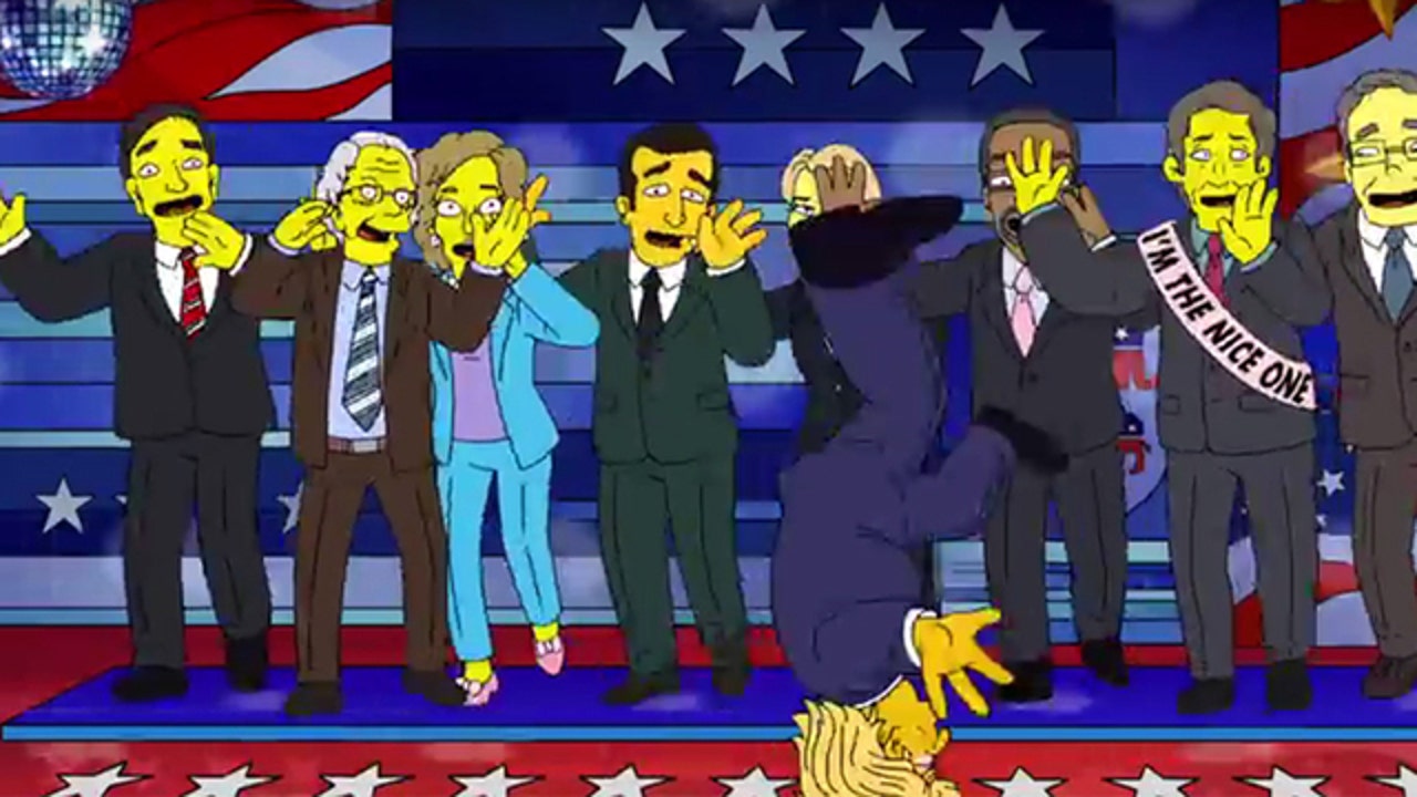 Presidential candidates have been officially 'Simpsonized'