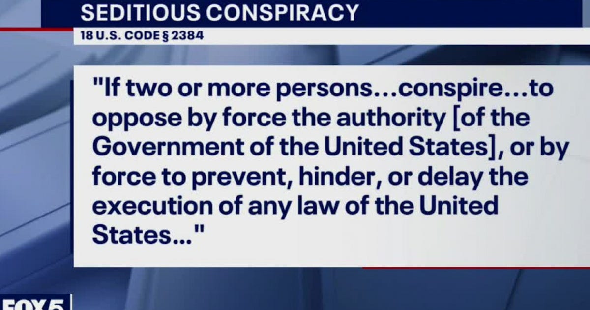 Some Capitol rioters could face seditious conspiracy charges | FOX 5 ...