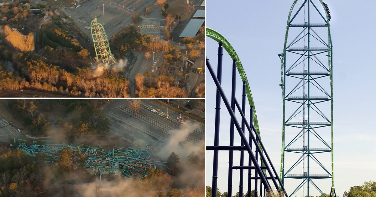 Kingda Ka demolition: Six Flags' roller coaster brought down -- WATCH ...