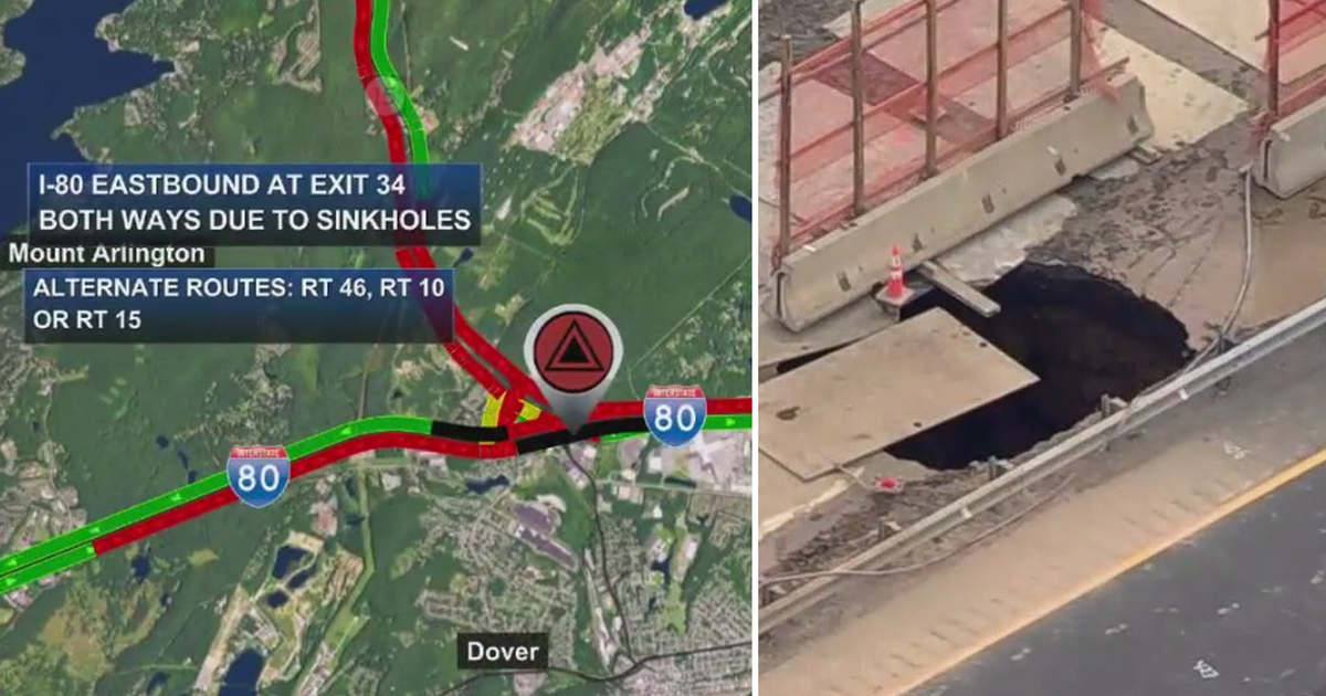 Rt. 80 sinkhole in NJ: What's happening, traffic map | FOX 5 New York