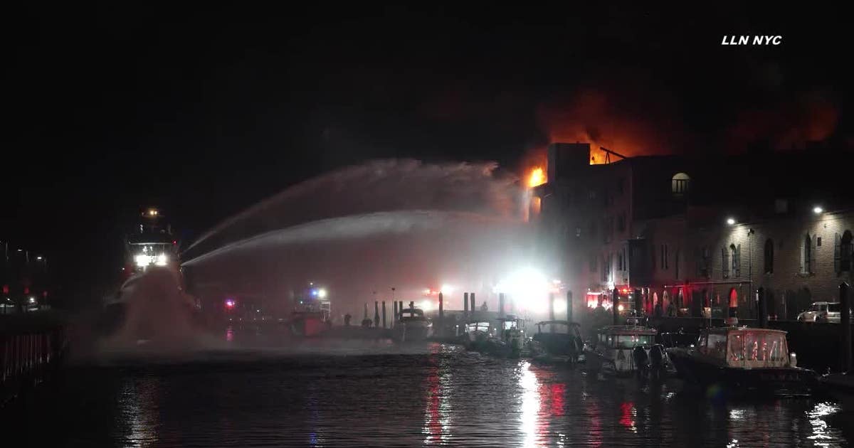 Massive fire damages Red Hook, Brooklyn warehouse; 2 firefighters ...