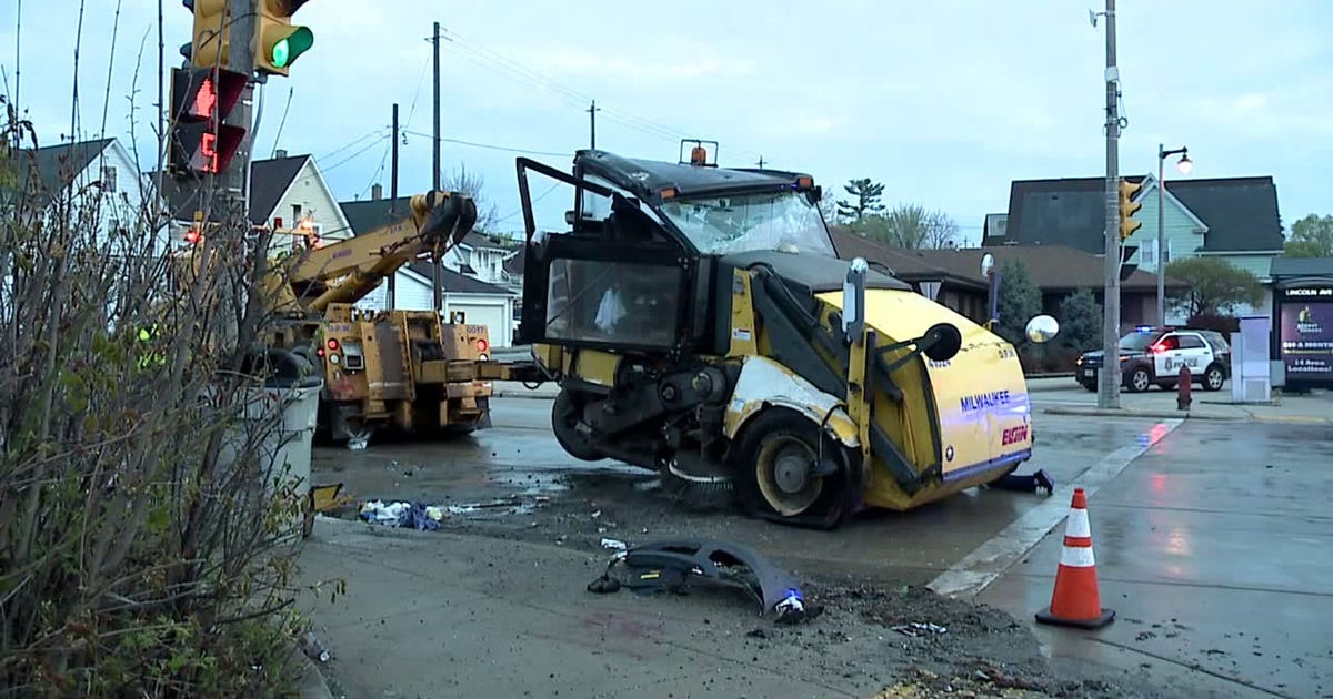 Driver in custody after crashing into street sweeper, drugs and gun ...