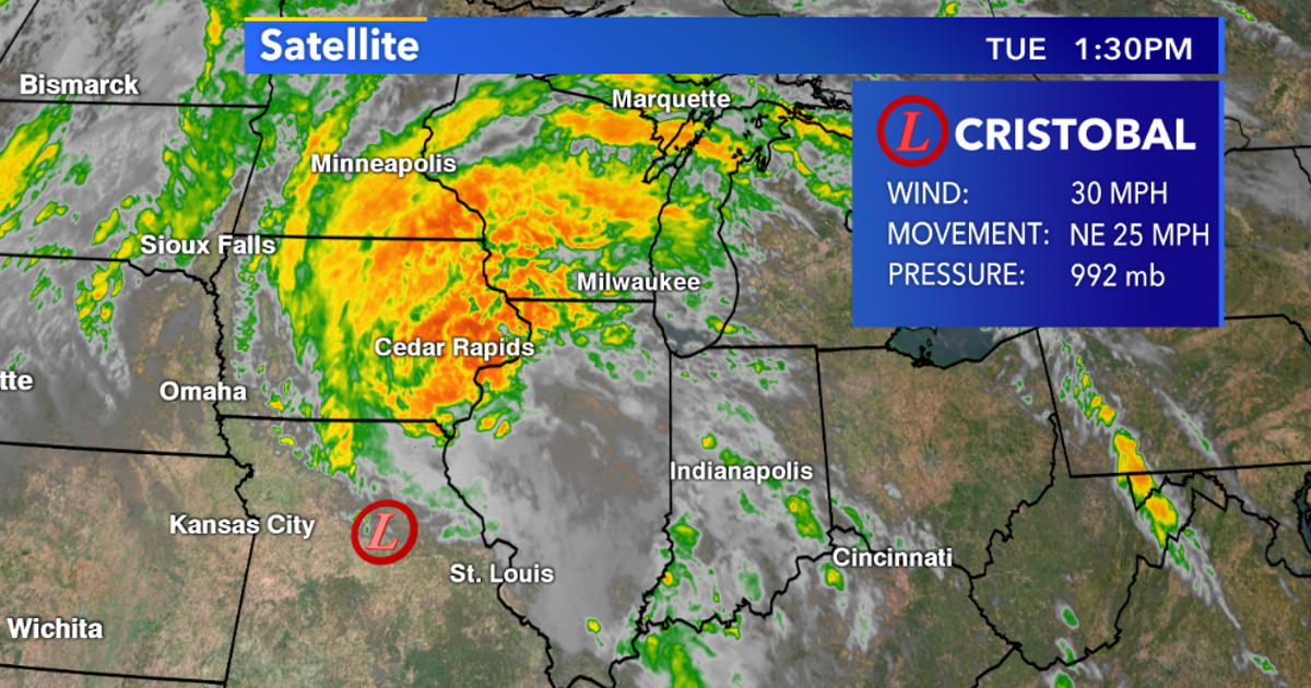 Effects from Tropical Depression Cristobal expected across southeast ...