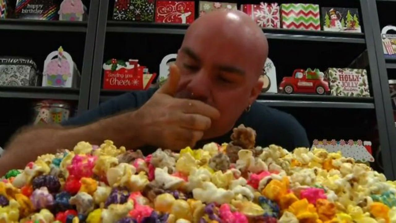 "So much tasty popcorn:" Man attempts to break world record with nine ...