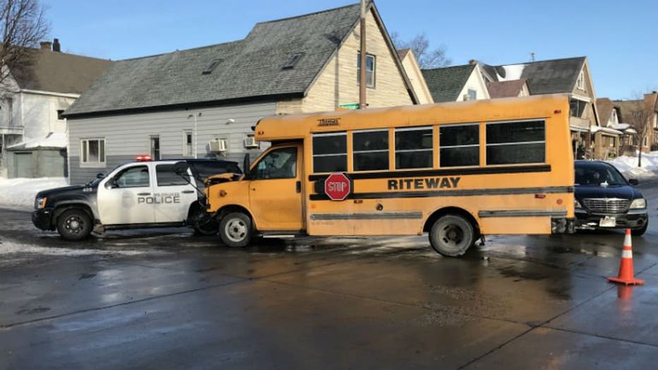 Police: Investigation underway after truck vs. school bus crash in ... Police: Investigation underway after truck vs. school bus crash in ...