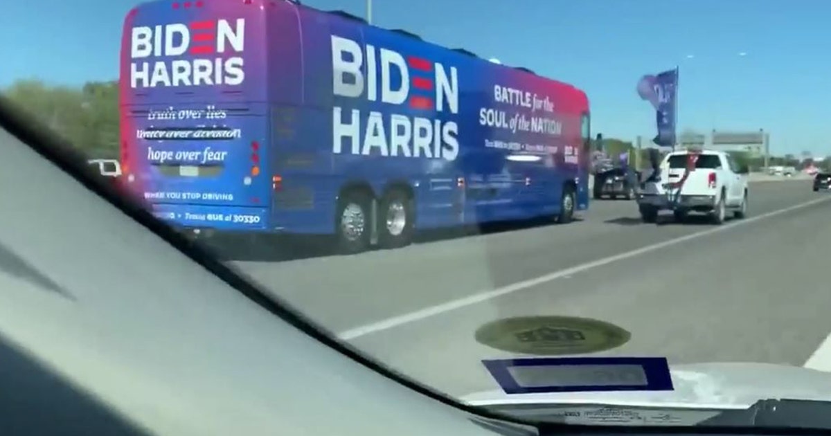 Texas events canceled after 'Trump train' surrounds Biden campaign bus ...