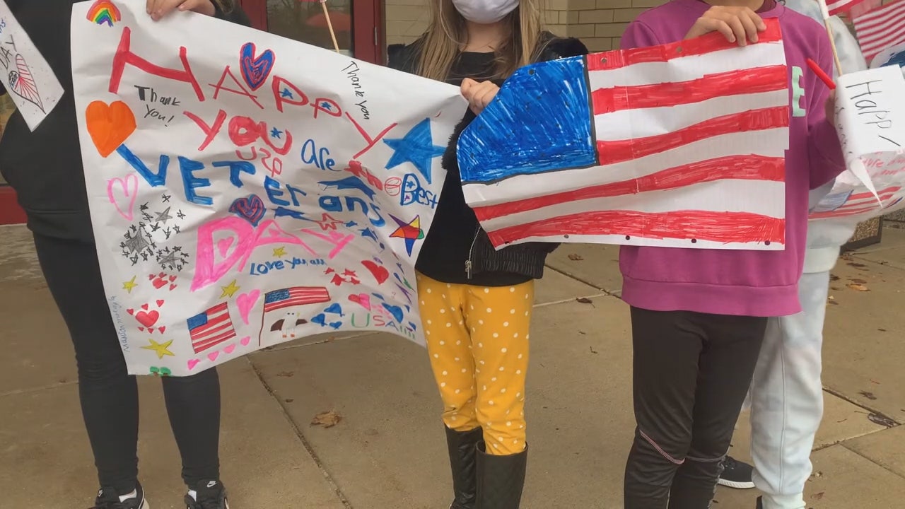 Veterans Day drive-thru parade hosted by Kenosha students | FOX6 Milwaukee