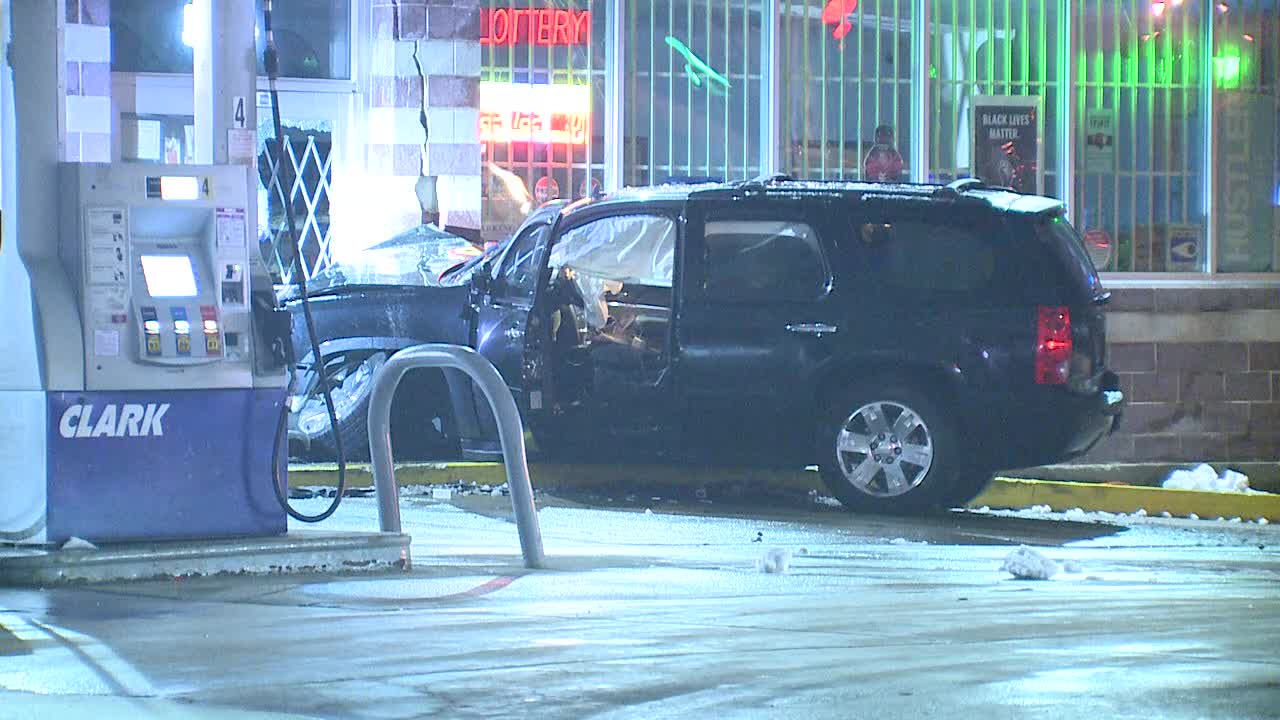 Vehicle hits Milwaukee gas station; driver arrested for OWI | FOX6 ...