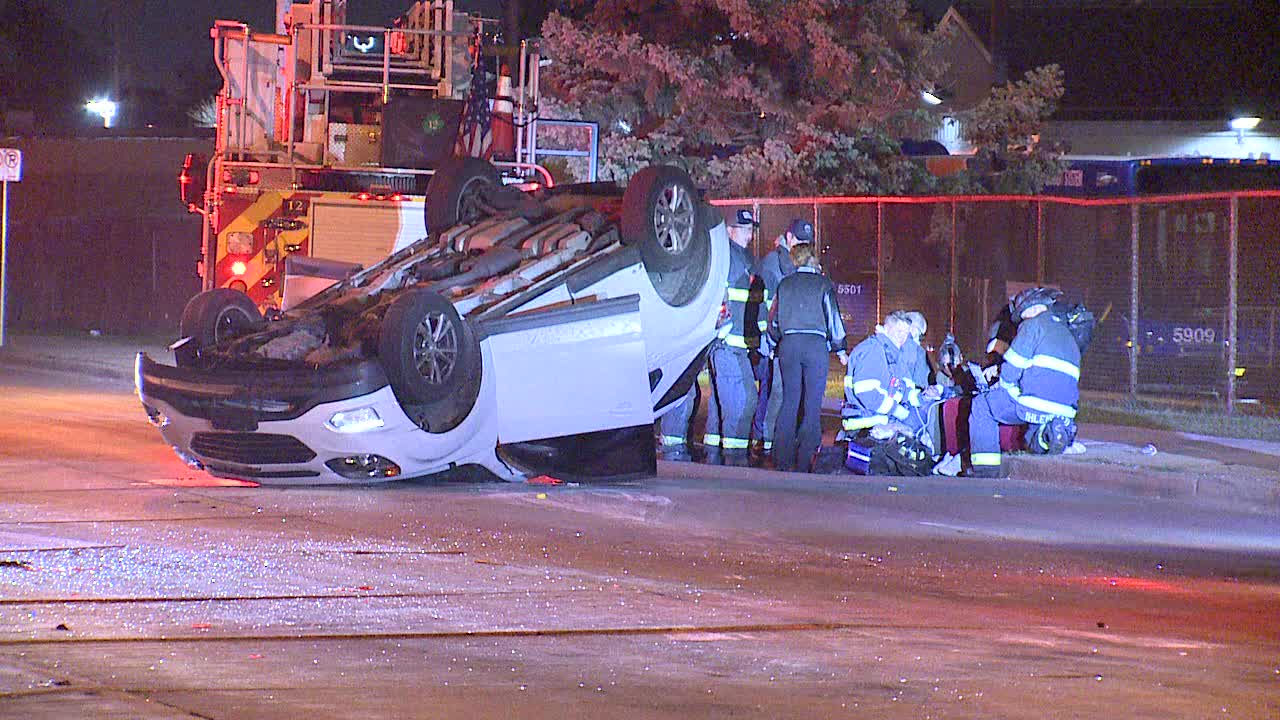 Milwaukee rollover crash near 35th and Locust, 4 injured | FOX6 Milwaukee