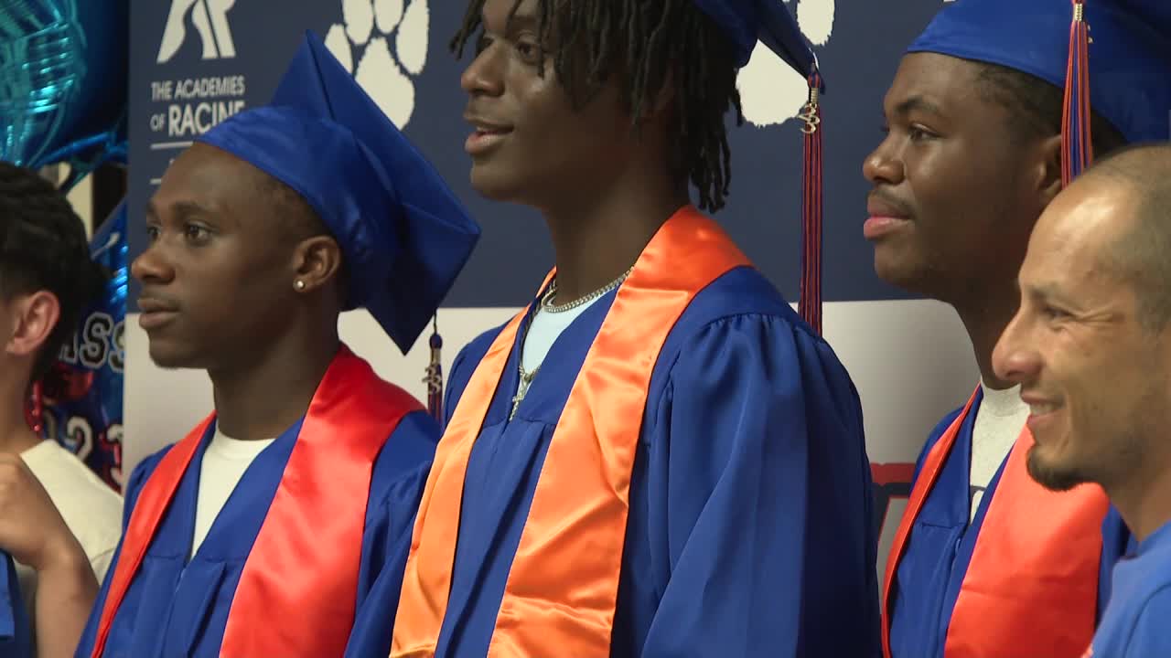 Racine Park special graduation ceremony for 3 student athletes | FOX6 ...