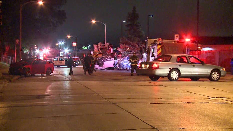 Milwaukee rollover crash near 35th and Locust, 4 injured | FOX6 Milwaukee