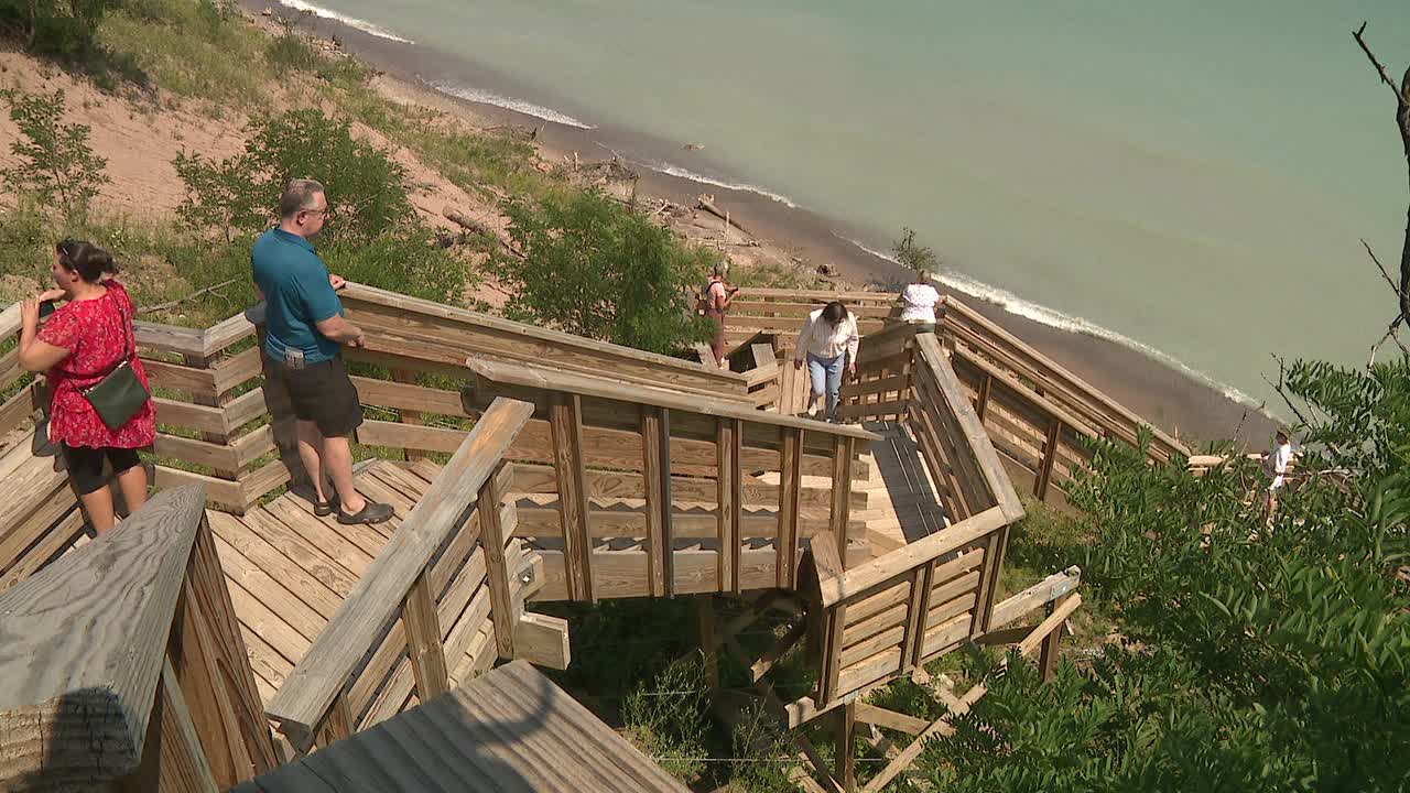 Virmond Park stairs, Lake Michigan shore access opens in Mequon | FOX6 ...