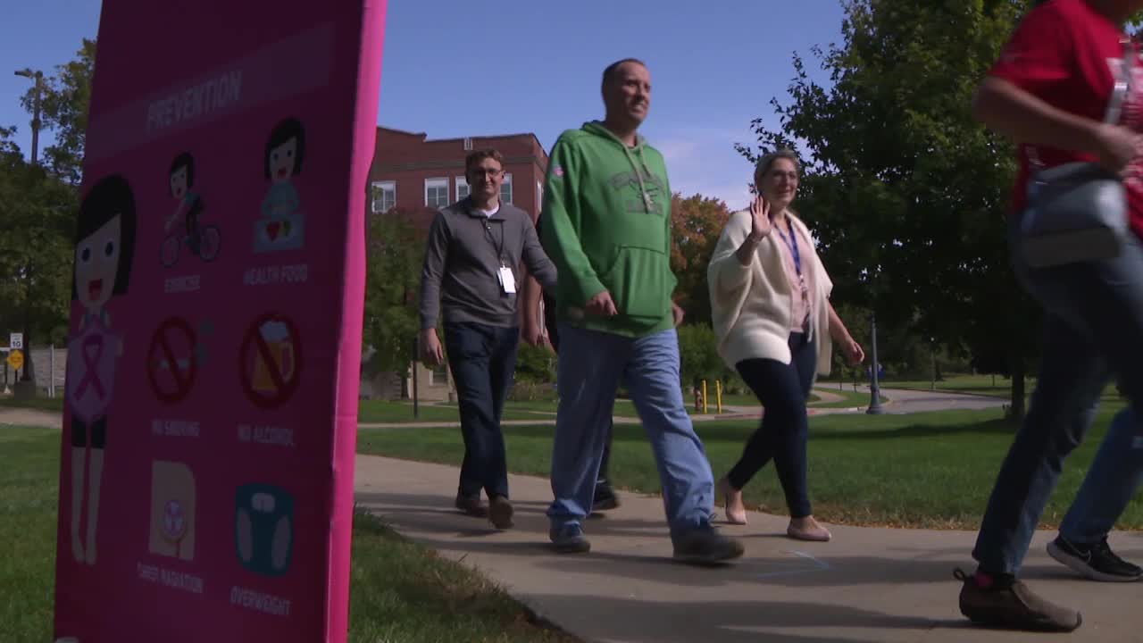 Breast cancer awareness; veterans, supporters walk at Milwaukee VA ...