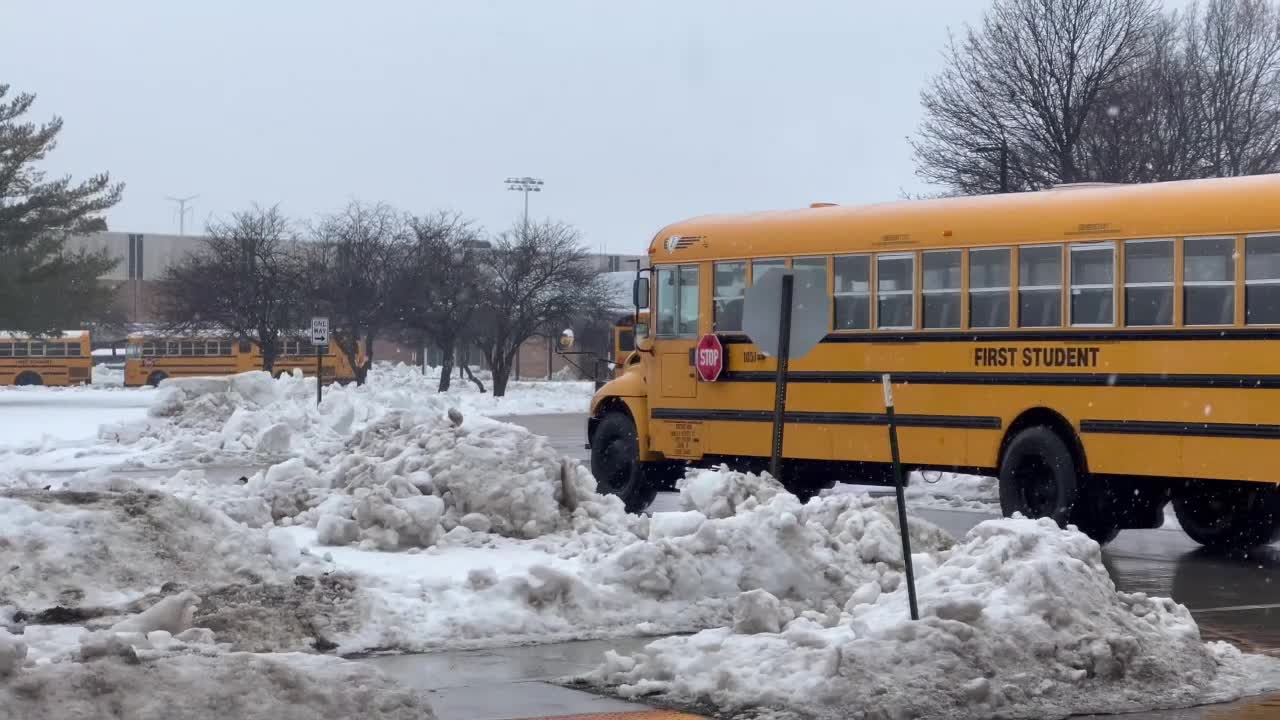 Racine school bus drivers return students to stops over slick roads ...