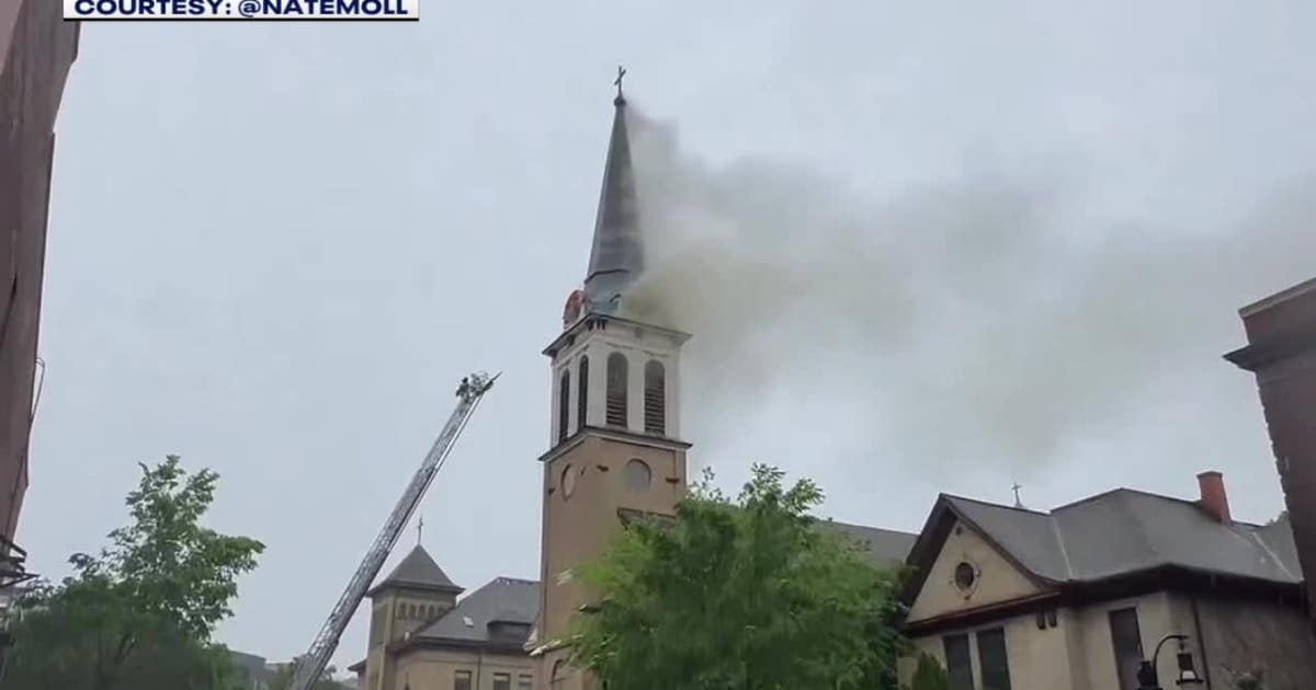 Madison Catholic church catches fire following storms | FOX6 Milwaukee