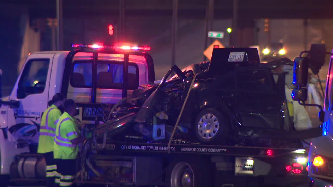 Milwaukee crash; car split in half near 56th and Mill Road | FOX6 Milwaukee